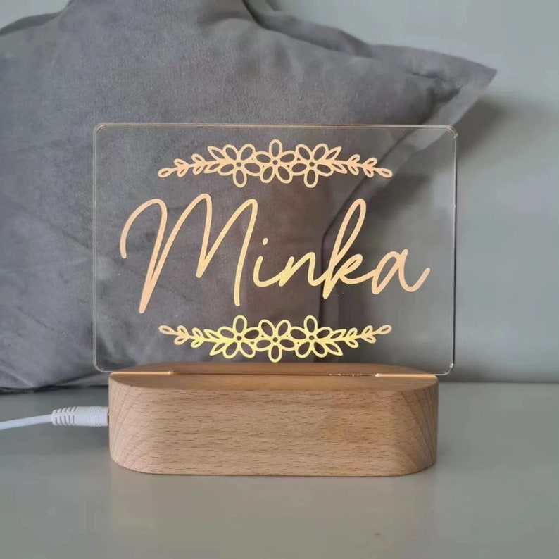 Custom LED Name Light Kids Room Decor LED Night Light Nursery Decor ...
