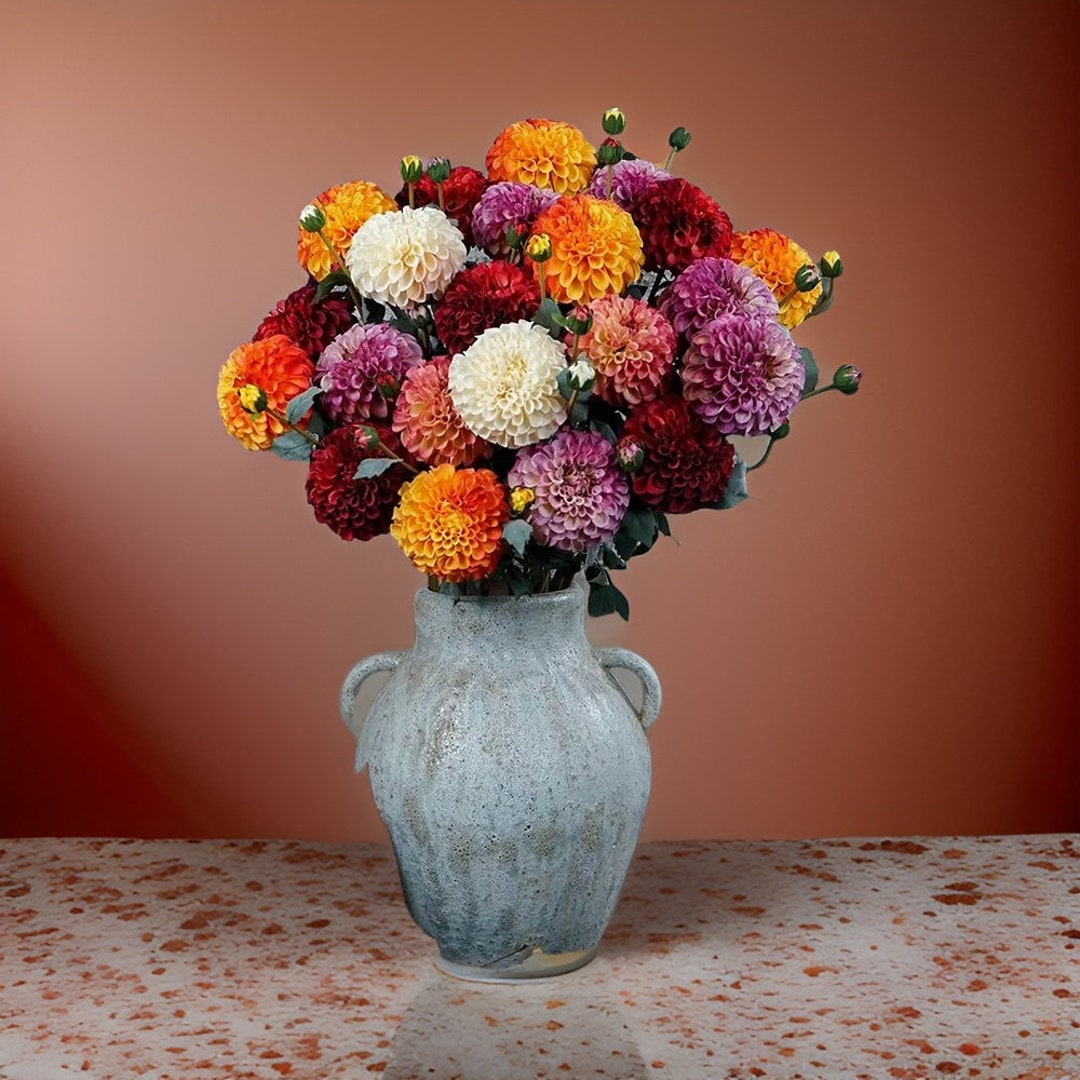 Realistic Palmares Dahlia Stem Gifts Multi-color Centerpieces DIY ...