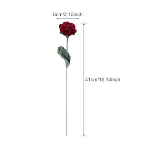 Handmade Knitted Rose Flower Flower Decoration Finished Hand Woven ...