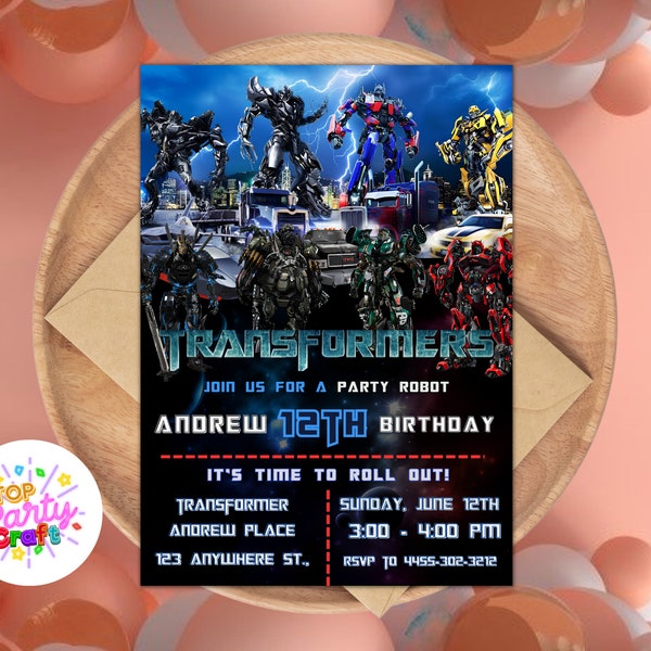 Transformer Birthday Party - Etsy
