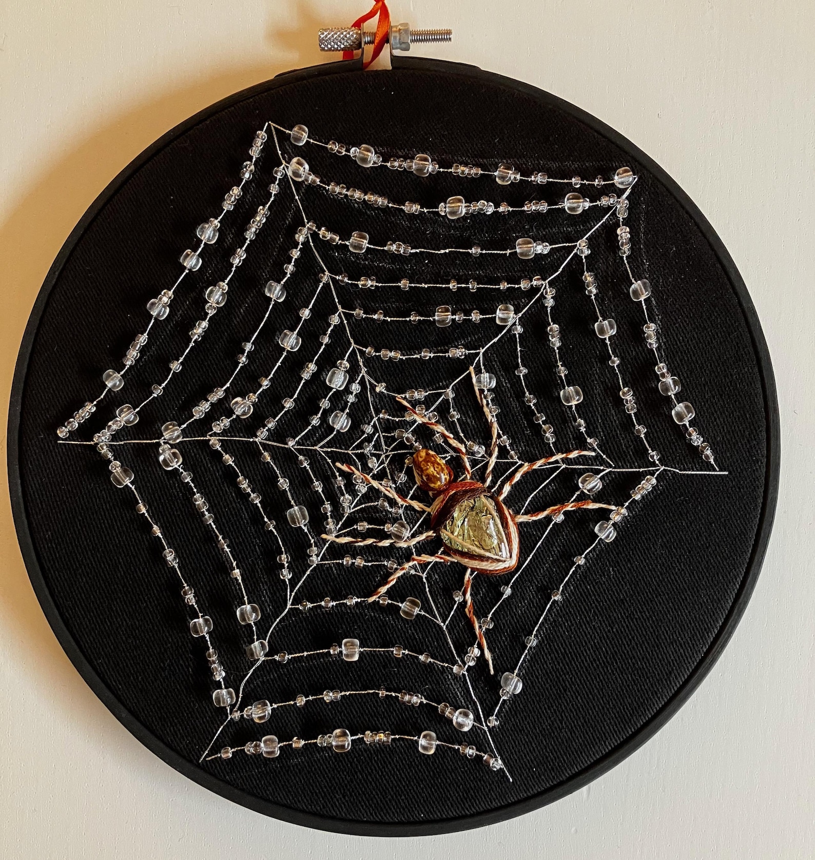 Dramatic Spiders Web Beaded Embroidery - Etsy