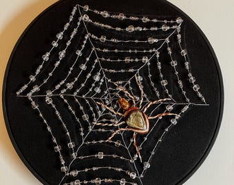 Dramatic Spiders Web Beaded Embroidery - Etsy