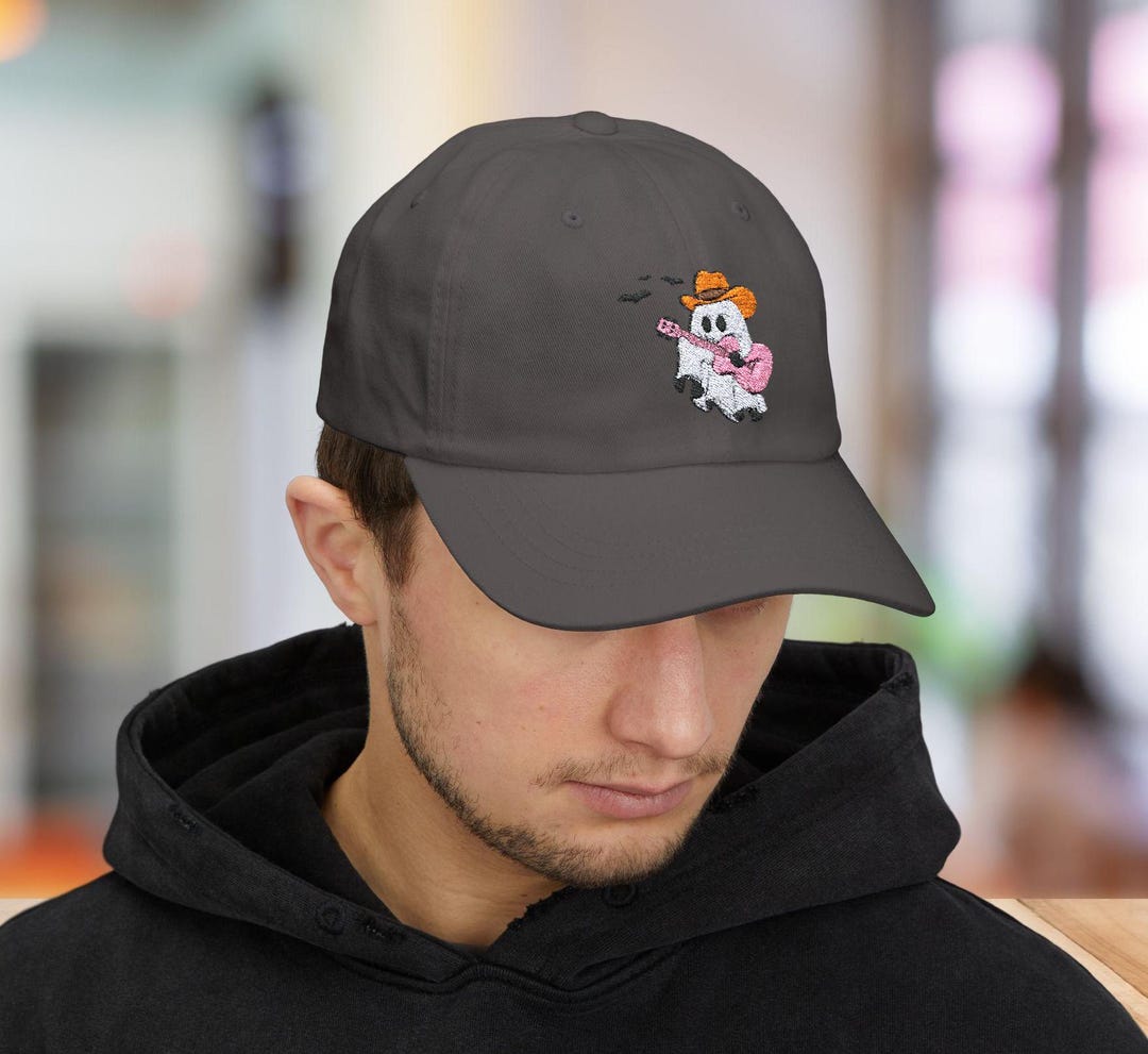 Embroidered Ghost Cowboy Hat, Halloween Costume Baseball Cap, Spooky ...