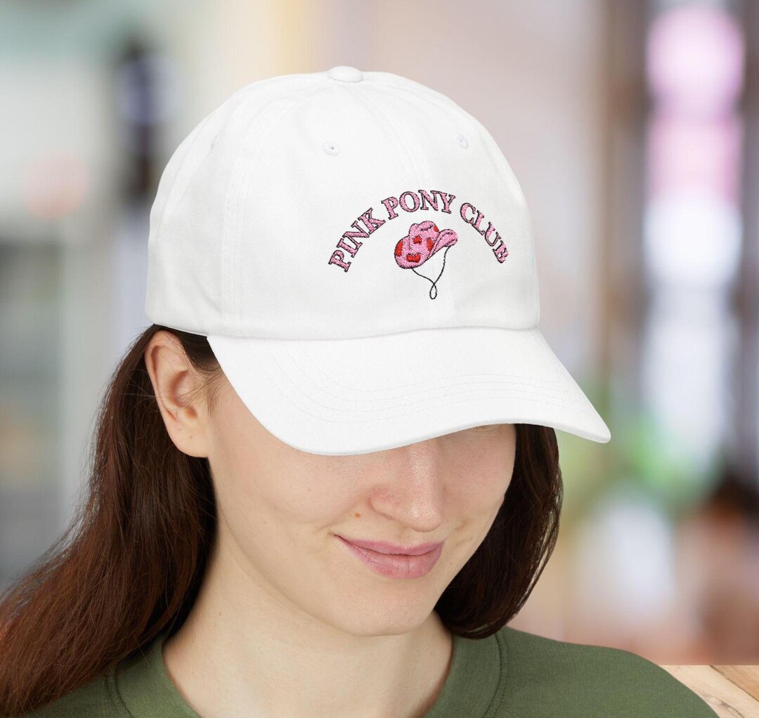 Embroidered Pink Pony Club Cap, Pink Pony Club Hat, Cute Embroidered ...