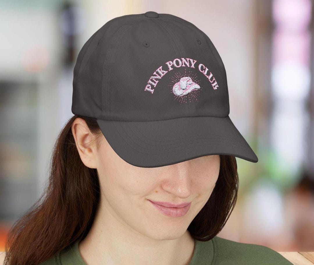 Embroidered Pink Pony Club Cap, Pink Pony Club Hat, Cute Embroidered ...