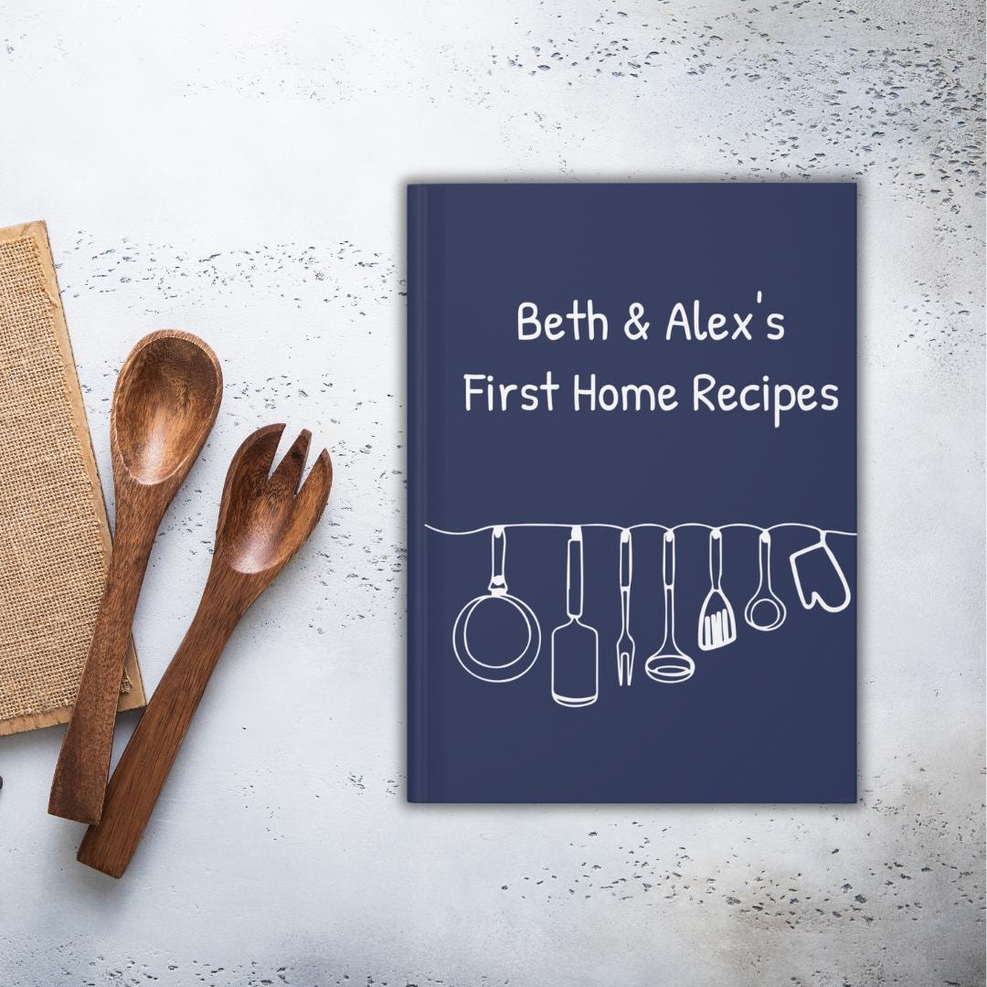 Personalized Recipe Book First Home Recipe Book Custom Couple's ...