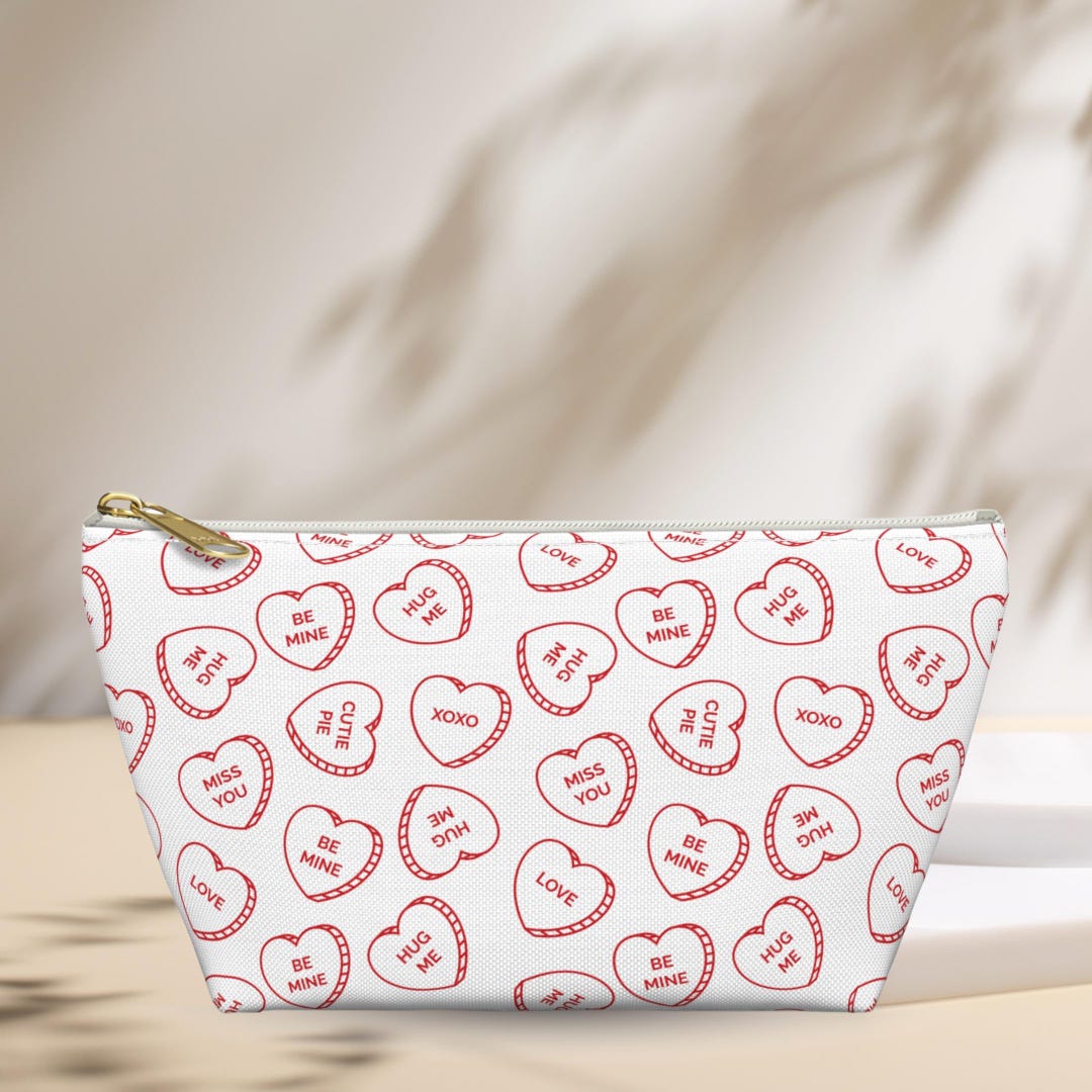 Candy Heart Accessory Pouch Sweet Organizer Bag Cute Makeup Bag ...