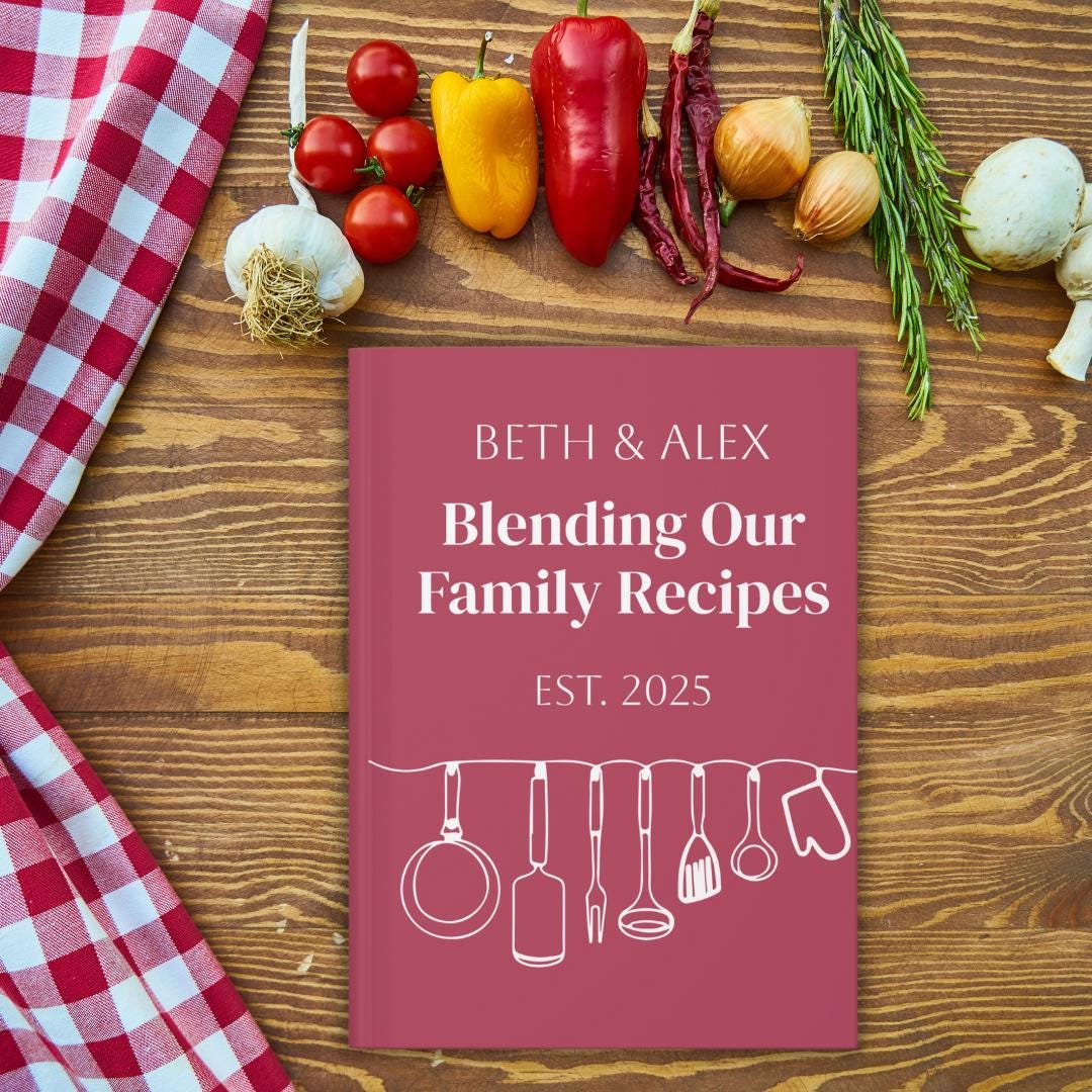 Personalized Family Recipe Book Custom Couple Cookbook Wedding Gift ...