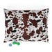 Cozy Cow Print Pet Bed, Plush Animal Print Dog Cat Cushion, Western ...