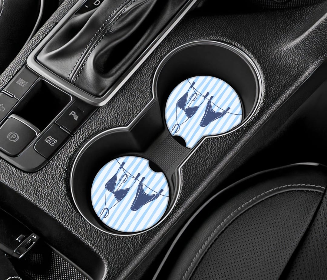 Blue Bikini Car Coaster Set Aesthetic Car Coaster Cup Holder Insert ...