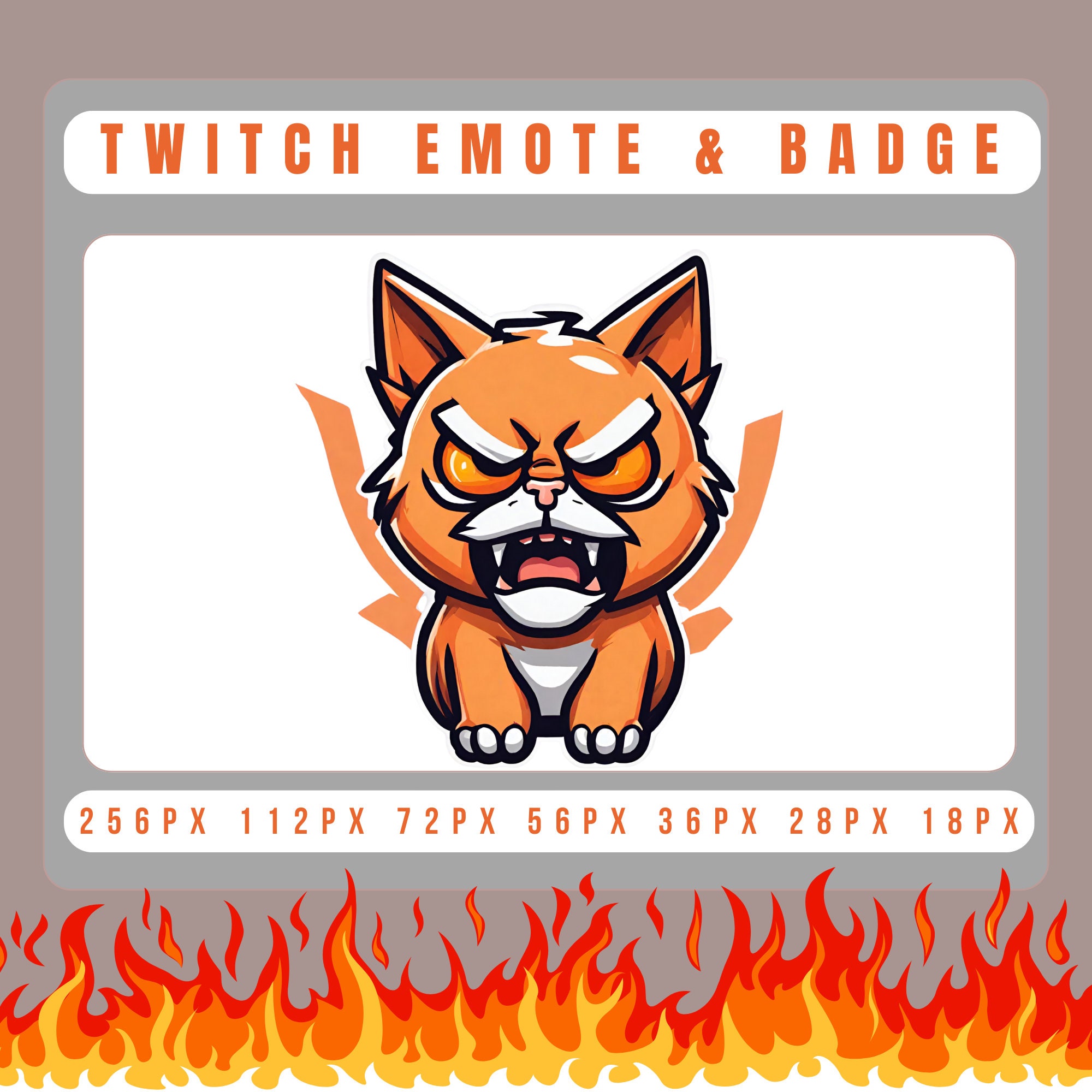 Orange Angry Cat Twitch Emotes Angry Orange Cat Twitch Bit Badges ...
