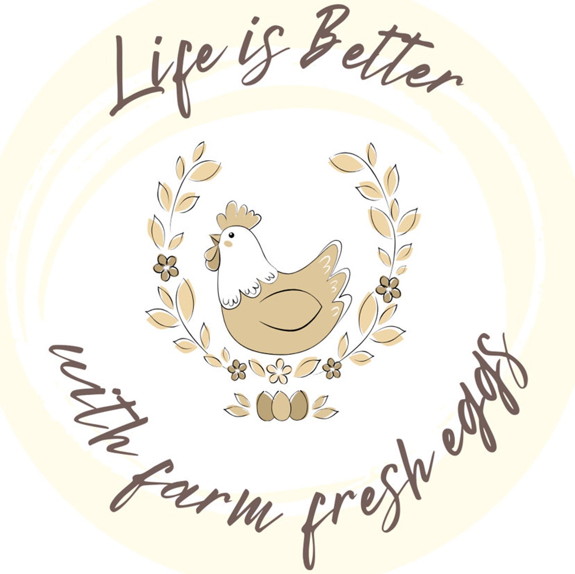 Farm Fresh Eggsegg Carton Sticker - Etsy