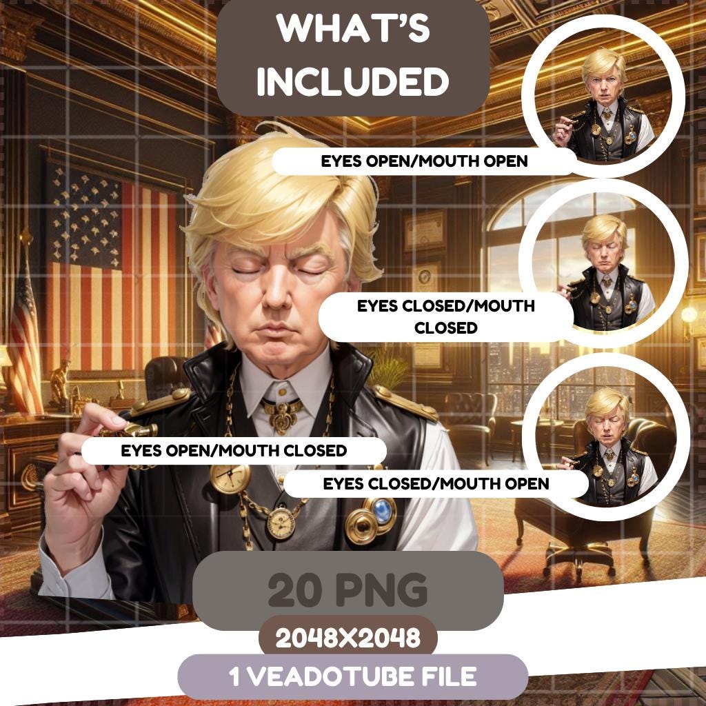 Pngtuber Trump Pngtuber Male Png Tuber Male Custom Png Tuber Vtuber Boy ...