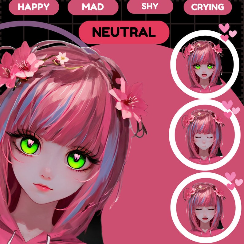 Pngtuber Cute Girl Pngtuber Girl Png Tuber Girl Custom Png Vtuber ...