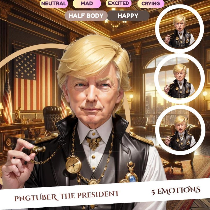 Pngtuber Trump Pngtuber Male Png Tuber Male Custom Png Tuber Vtuber Boy ...