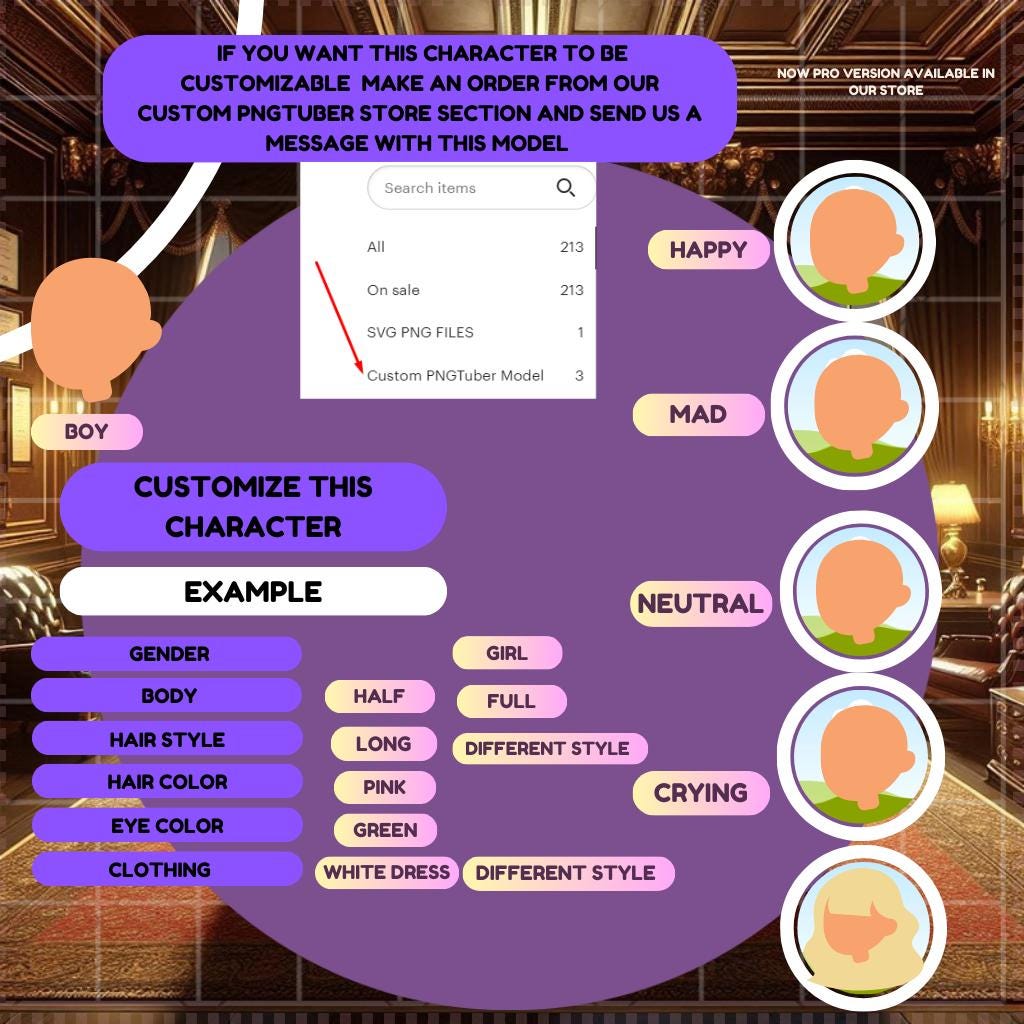 Pngtuber Trump Pngtuber Male Png Tuber Male Custom Png Tuber Vtuber Boy ...