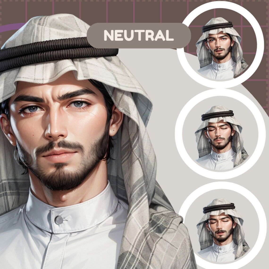 Pngtuber Arabian Pngtuber Male Png Tuber Male Custom Png Tuber Vtuber ...