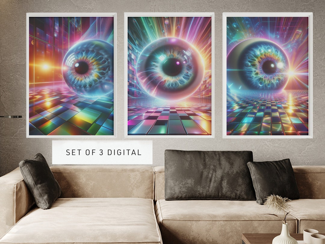 Fashion Poster Digital Art Set of 3 Posters Neon Netherworld ...