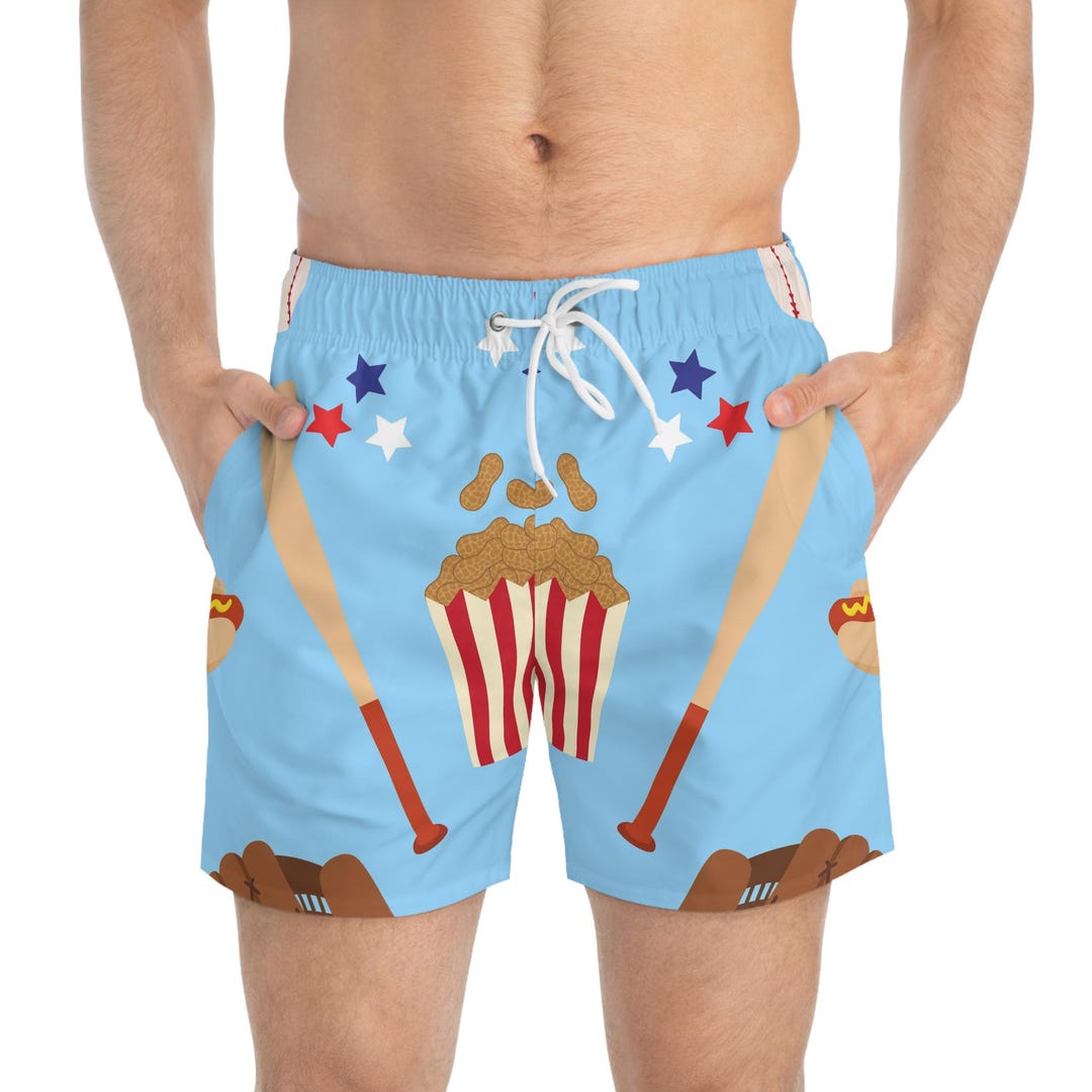 Game Day Swim Trunks, USA Swim Trunks, Stars Stripes Swim Trunks, 4th ...