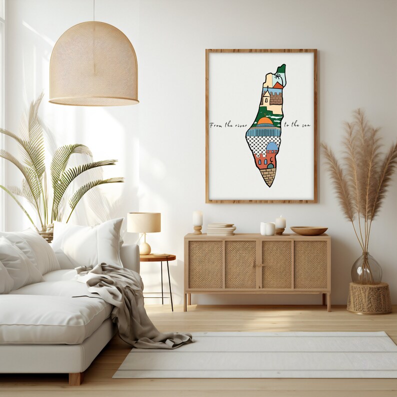 Posters Palestine Poster Free Palestine Palestine Map Poster Home Decor ...