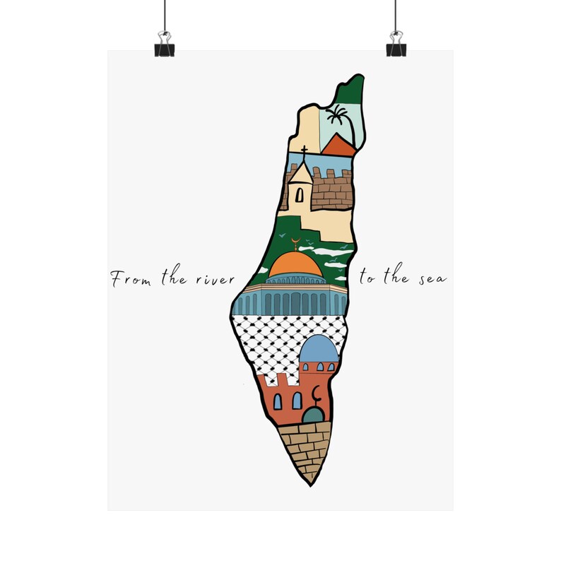 Posters Palestine Poster Free Palestine Palestine Map Poster Home Decor ...