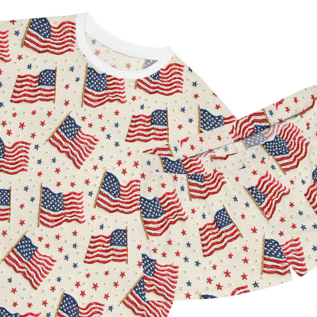 Flag of Freedom Women's Short Pajama Set, Pajama, Holiday Pajama, USA ...