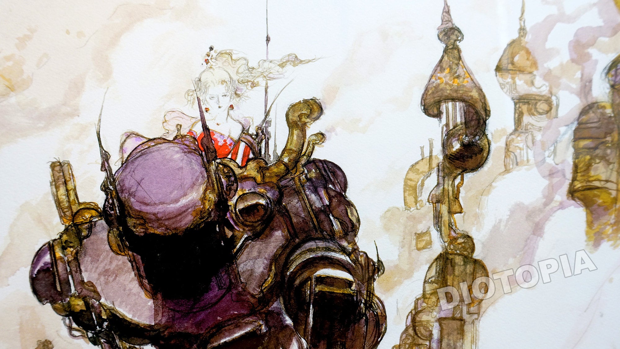 Final Fantasy VI Tina Branford Yoshitaka Amano Autographed Artwork FFVI ...