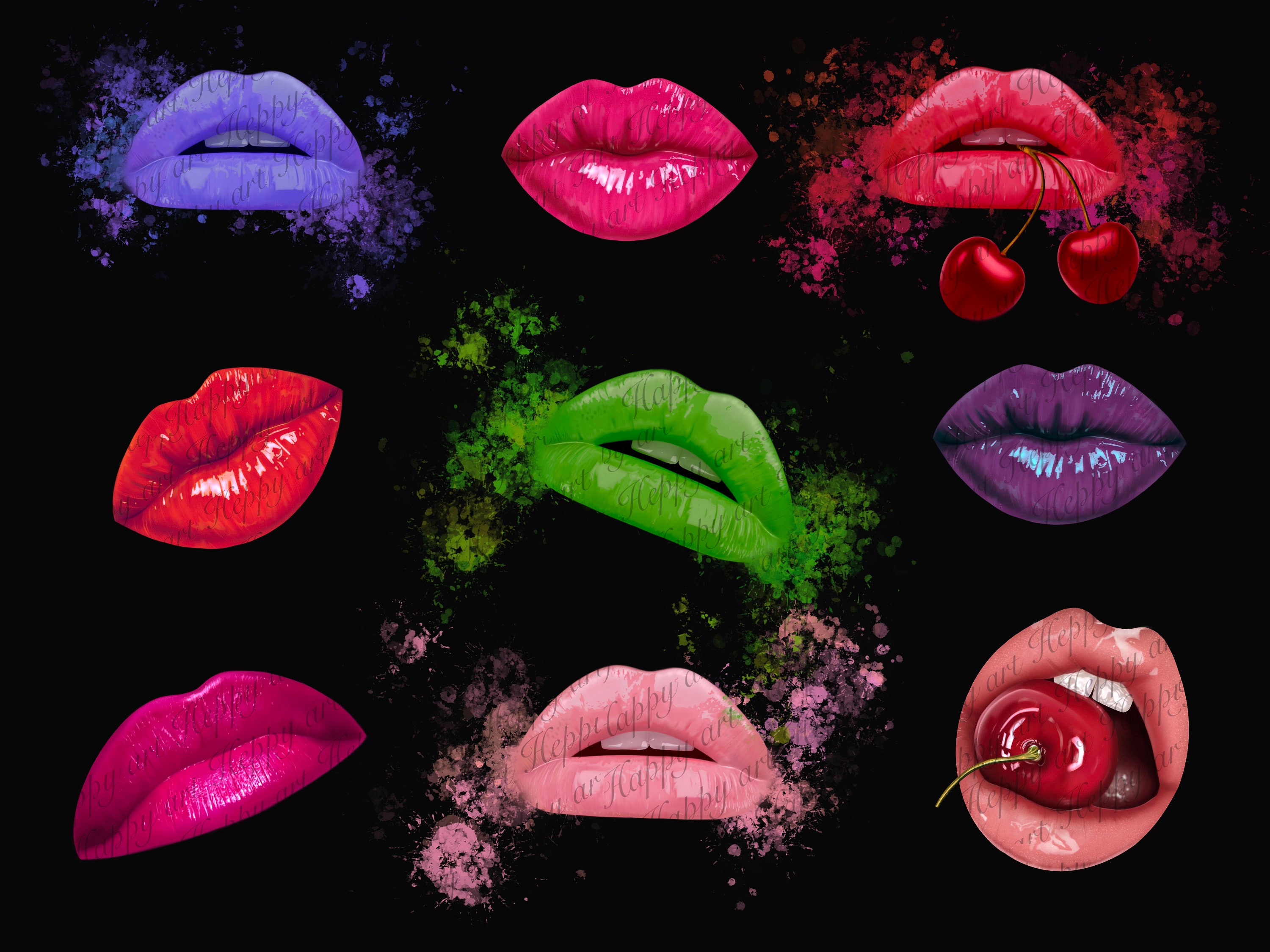 Clipart Lip Kiss,lipstick PNG Files, Digital Lip Clipart,lip Png,love ...