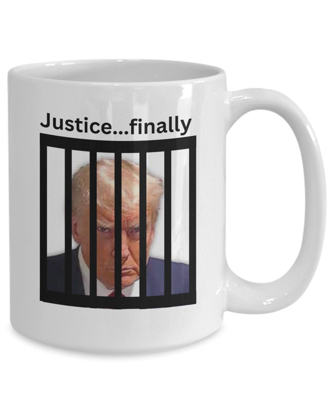 Trump Mug, Trump in Jail Mug, Trump in Jail, Trump Behind Bars ...