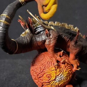 Fire Dragon Rising Sun Hand Painted Acrylic - Etsy