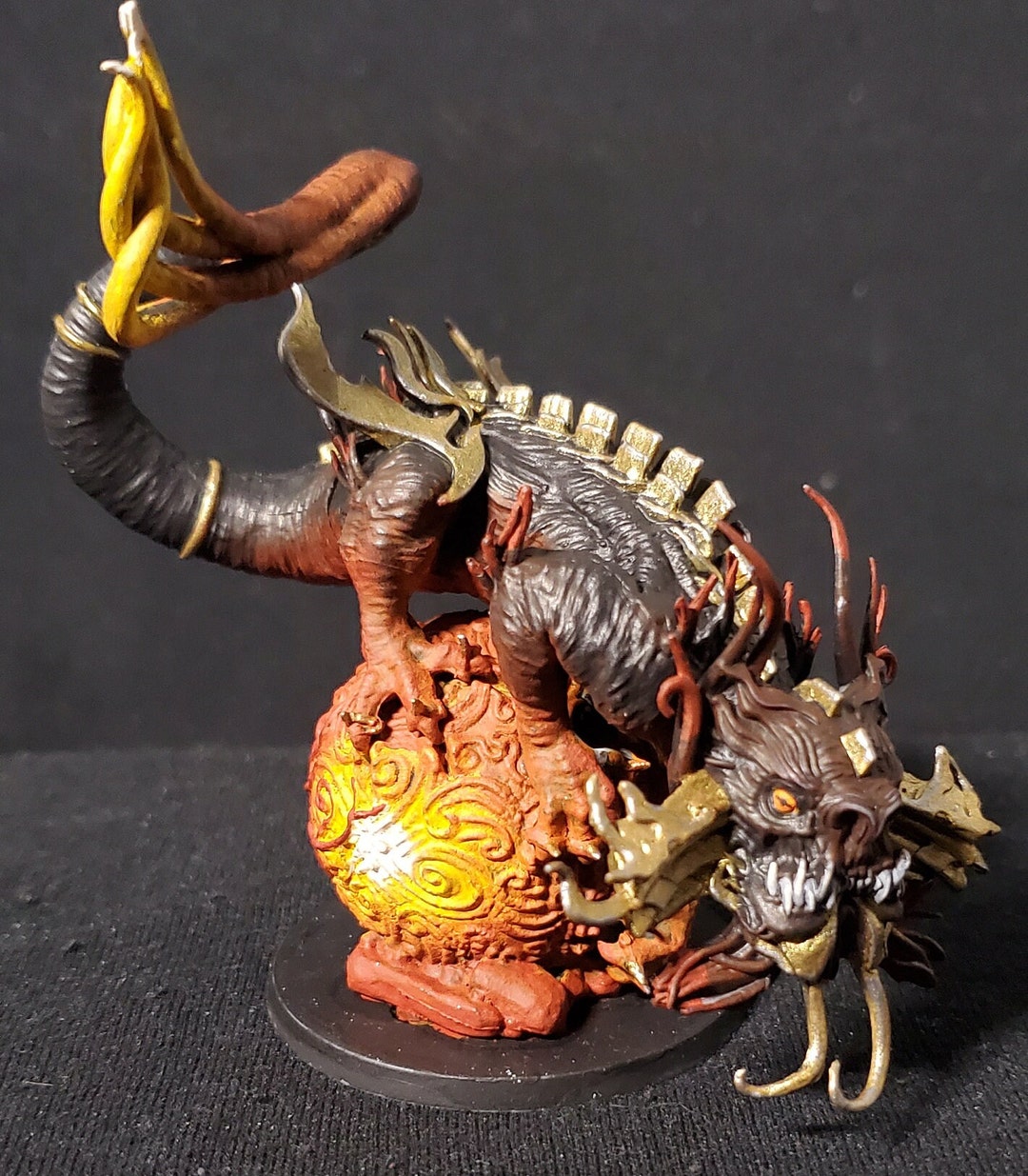 Fire Dragon Rising Sun Hand Painted Acrylic - Etsy