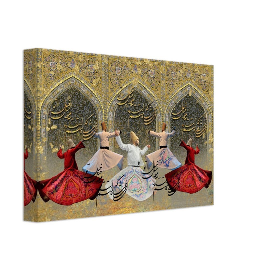 Persian Rumi, Wall Art, Sufi Art, Digital Painting Wall Art ...