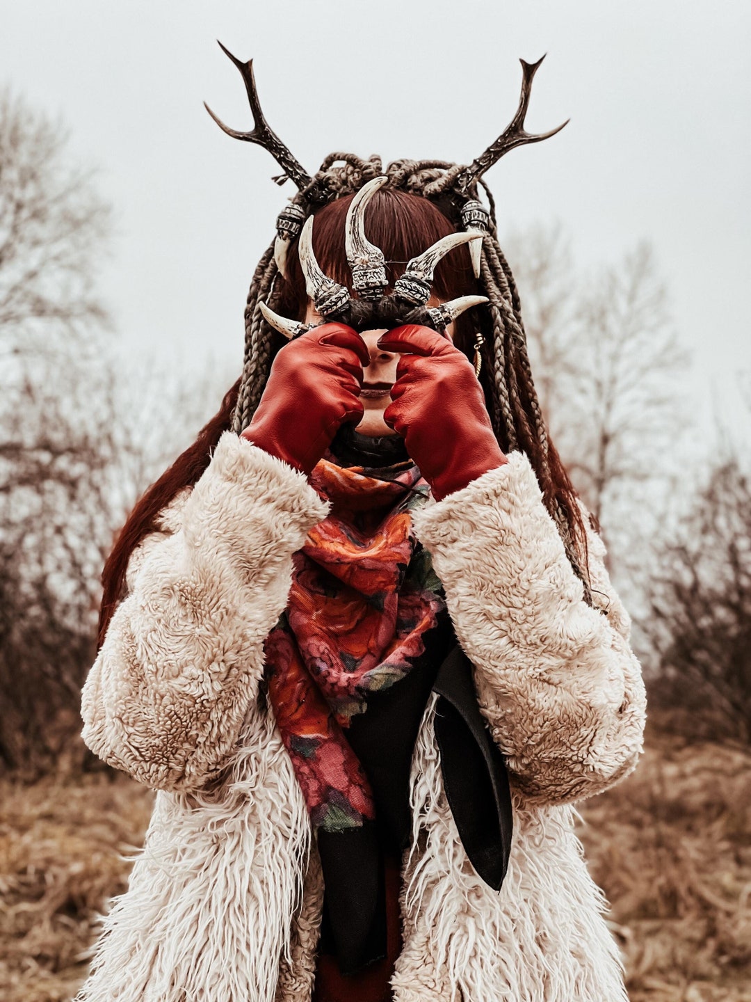 LARP Bone Jewelry Headband | Bohemian Style Ethnic Accessory | Horror ...