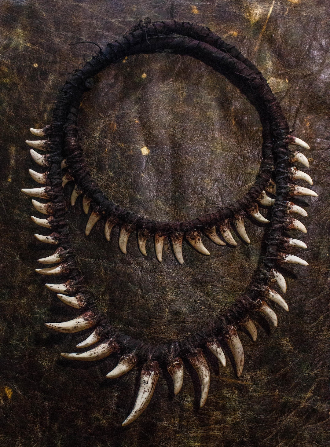 Double Fang Necklace for LARP | Tribal Tooth Jewelry | Viking Bone ...