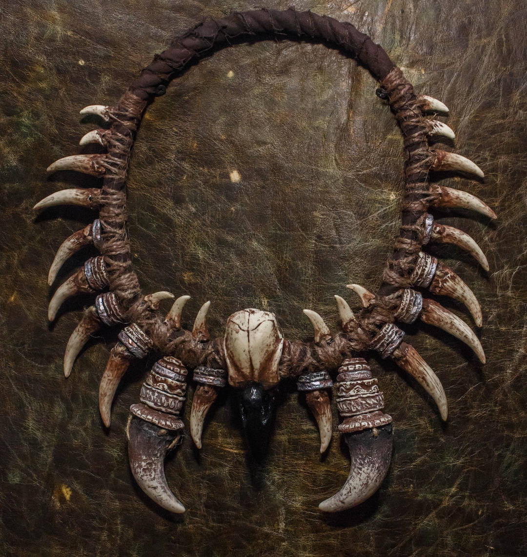 Shaman Costume Bone and Tusk Necklace | LARP Theater Product | Post ...