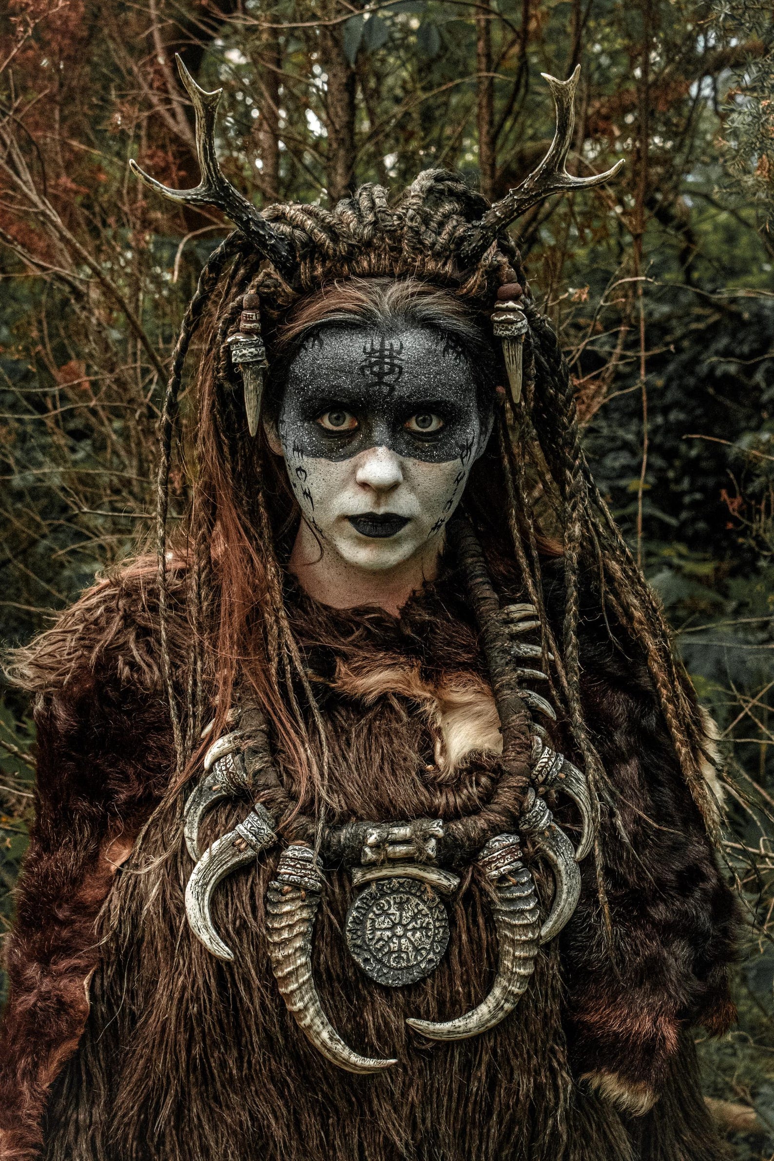Pagan Headdress With Horns | Handmade Tribal Jewelry | Ethnic Head ...