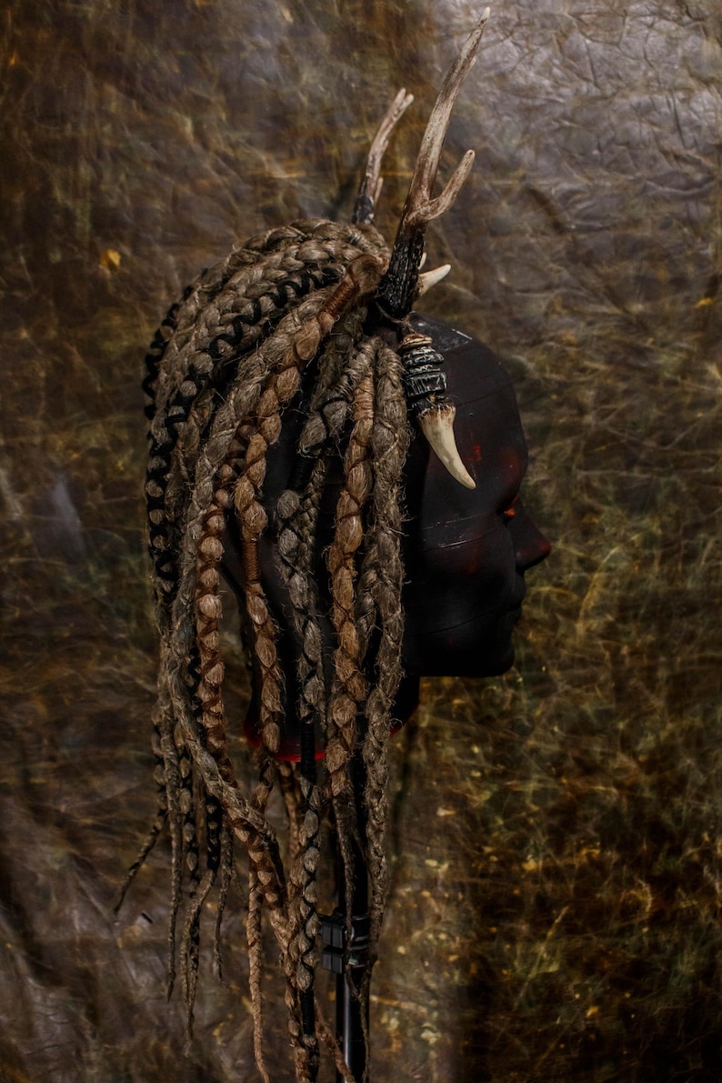 Pagan Headdress With Horns | Handmade Tribal Jewelry | Ethnic Head ...