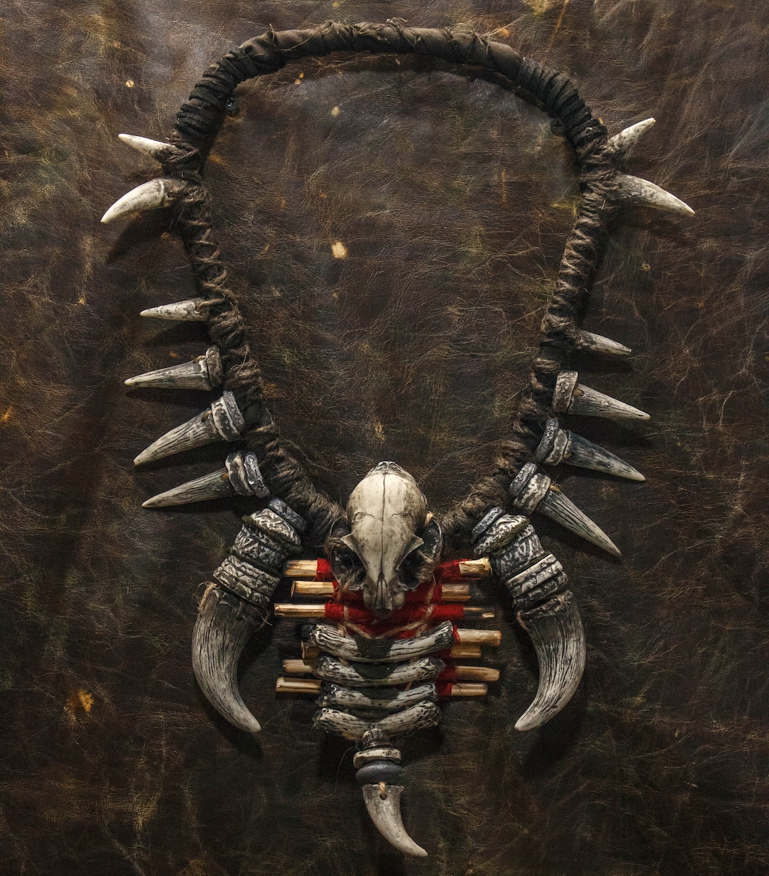 Handmade Bone Necklace | Shaman Costume Jewelry | LARP Fantasy ...