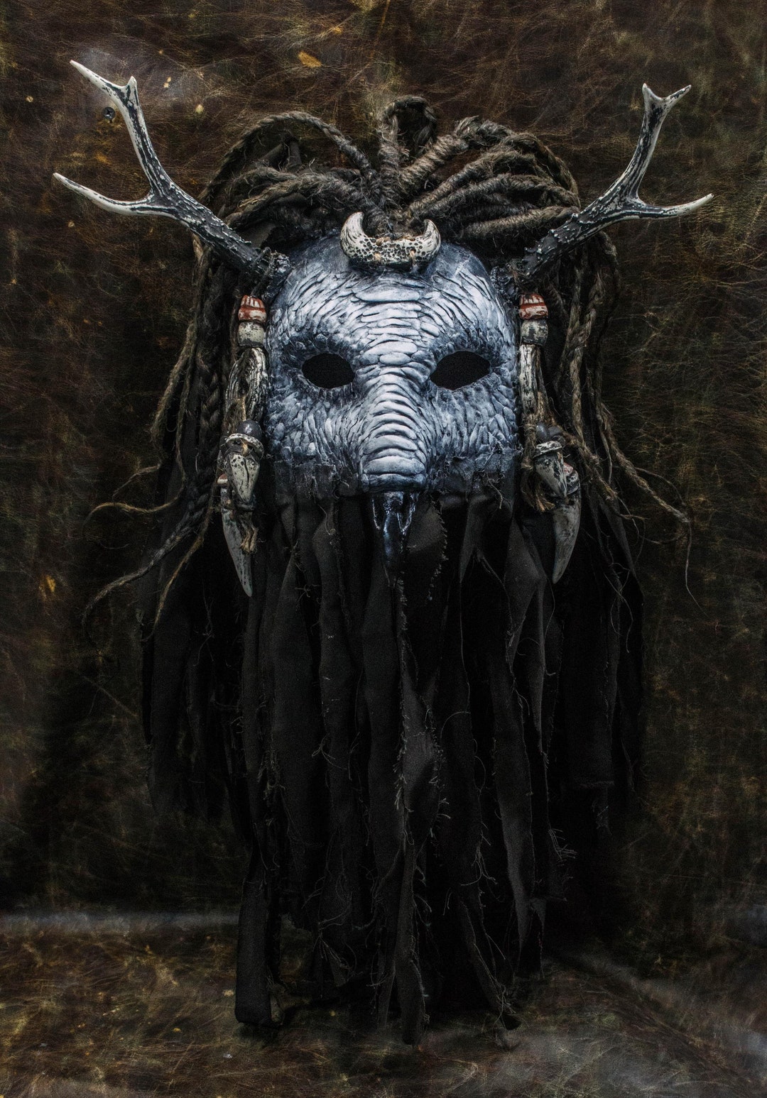 Mystical Christmas Owl Skull Mask | Bone Details | Festive Rituals ...