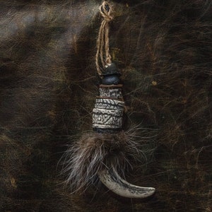 LARP Tribal Accessories Set | Amulets Fangs Claws | Bohemian Style Gift ...