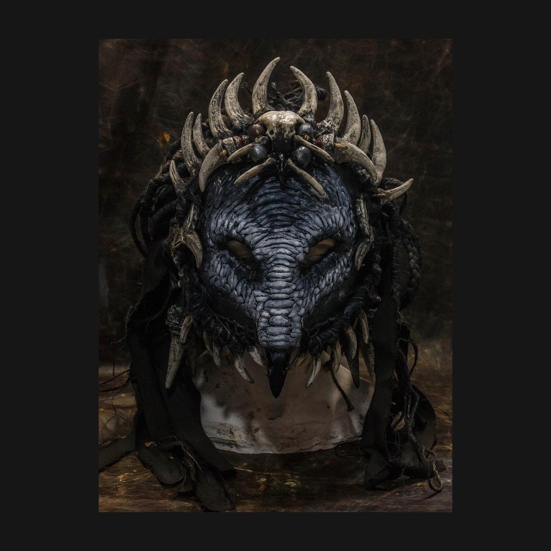 Horror Owl Skull Mask | Pagan Ritual Wear | Shaman LARP Costume ...