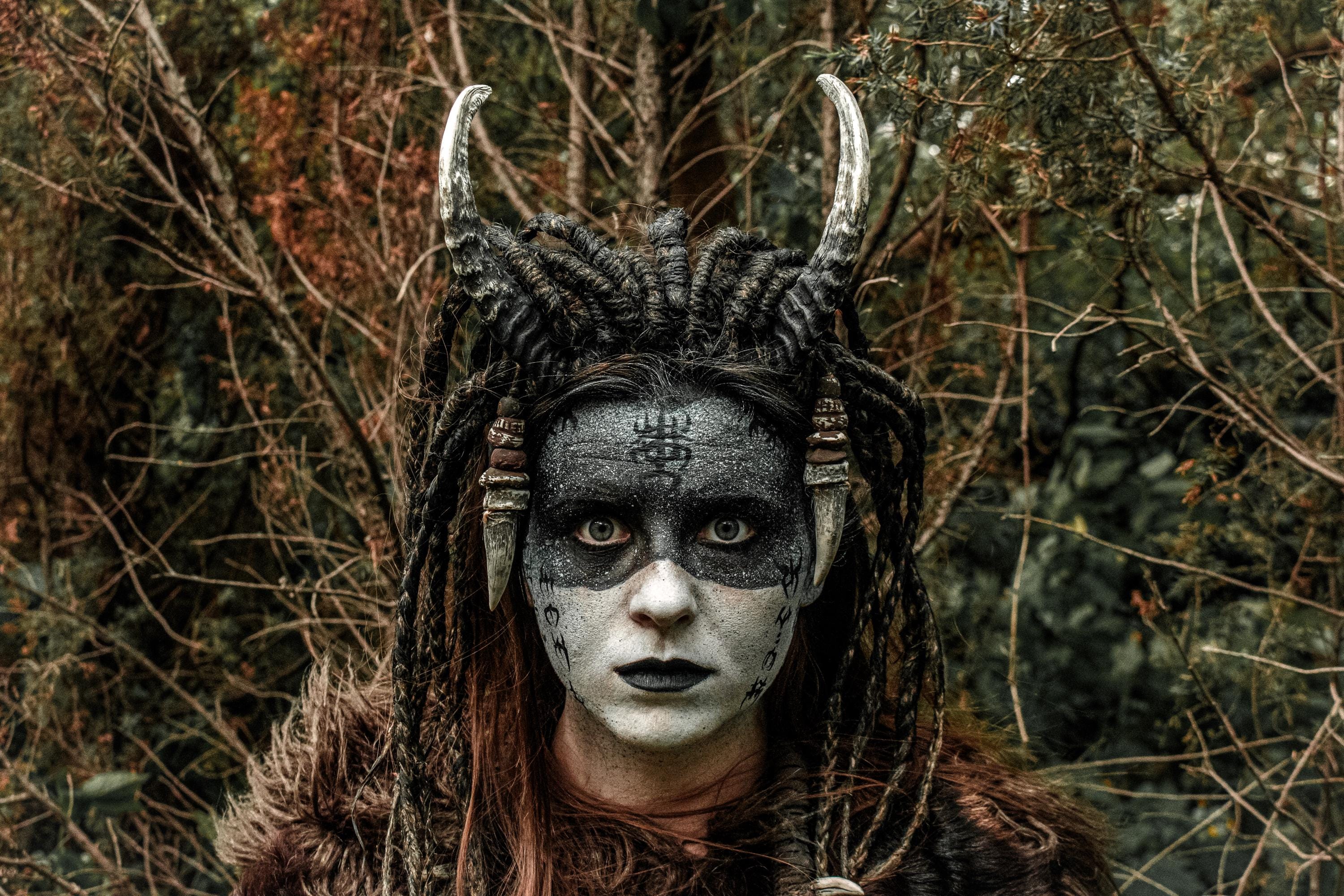 Krampus Horn Headdress | Goat Skull Pagan Headpiece| Gothic Yule ...