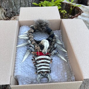 Bird Skull Necklace | Bone Fang Jewelry | Shaman Costume Accessory ...