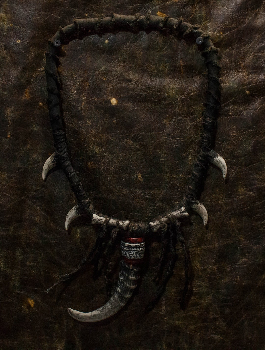Shaman Costume Necklace LARP Fangs Jewelry Horror Lover Gift Festival ...