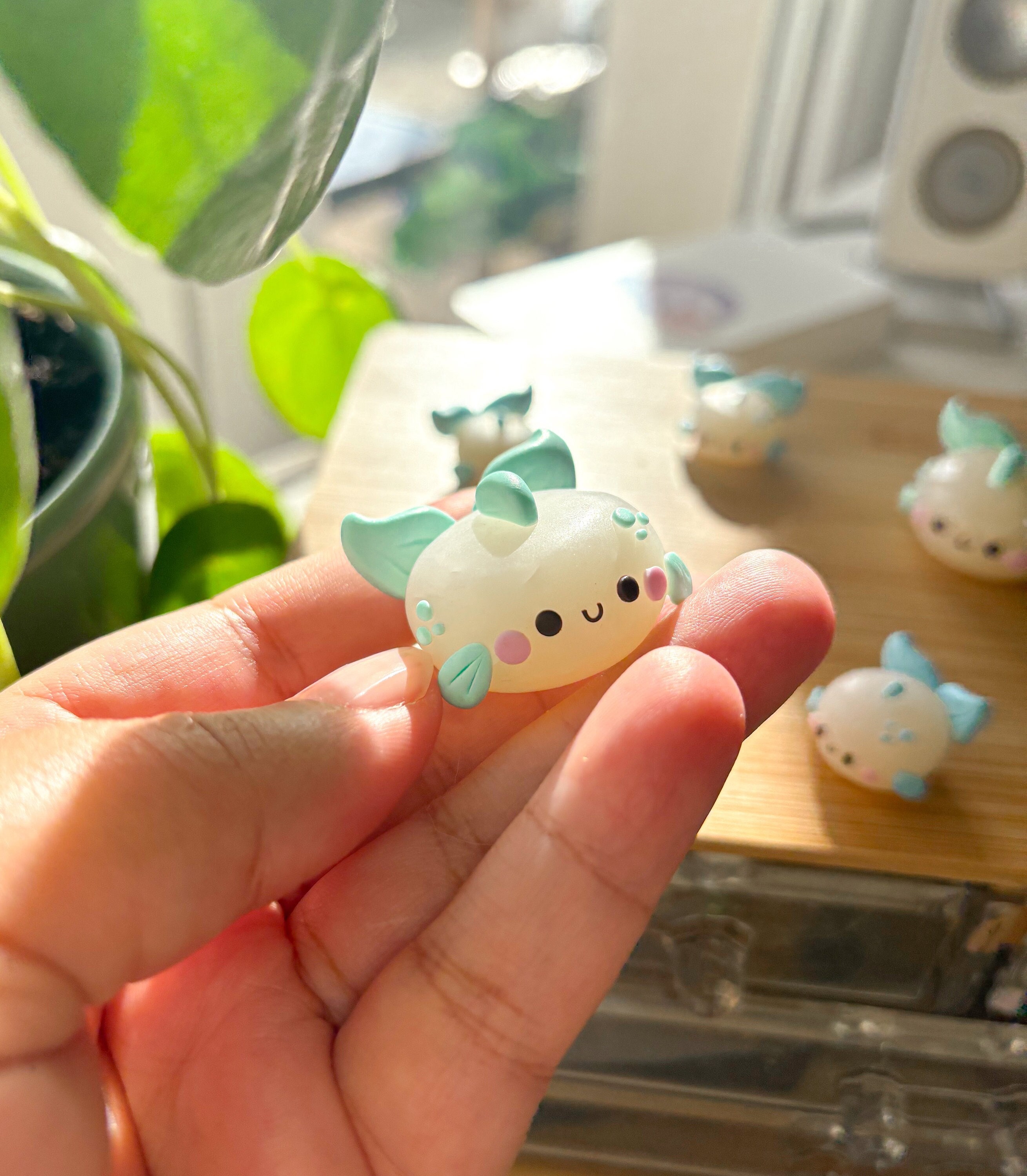 Small Fish Figurine in Polymer Clay Quartz Effect Fimo Collectible Desk Buddy Cute Gift Decorative Object Etsy