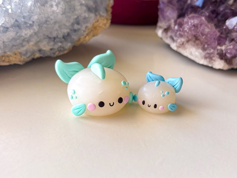 Small Fish Figurine in Polymer Clay - Quartz Effect Fimo, Collectible ...