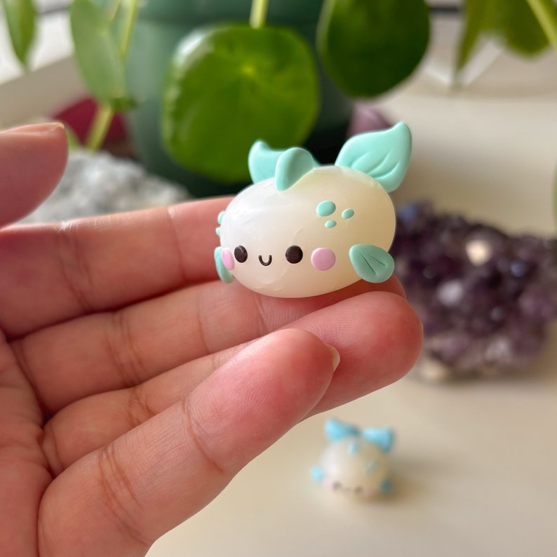 Small Fish Figurine in Polymer Clay - Quartz Effect Fimo, Collectible ...