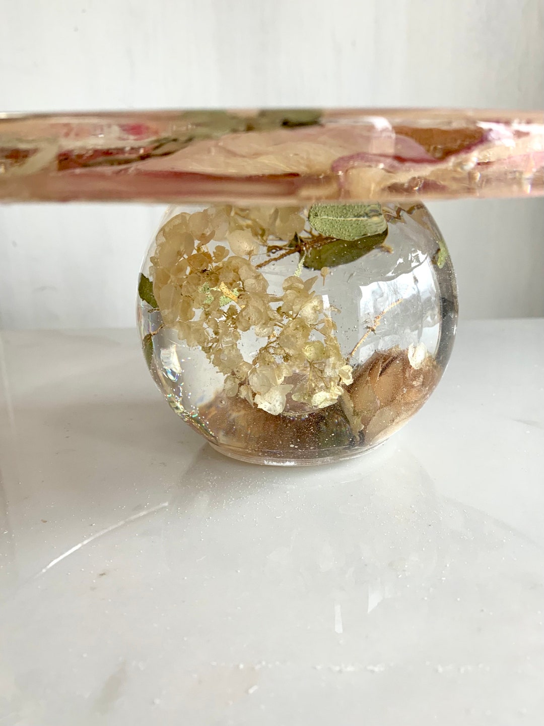 Preserved Wedding Bouquet Cake Platter – Resin Flower Lazy Susan - Etsy
