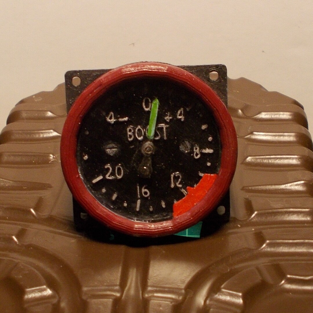2/3rd Scale 3dprint of a WW2 RAF Boost Gauge With Moving Pointer Type ...