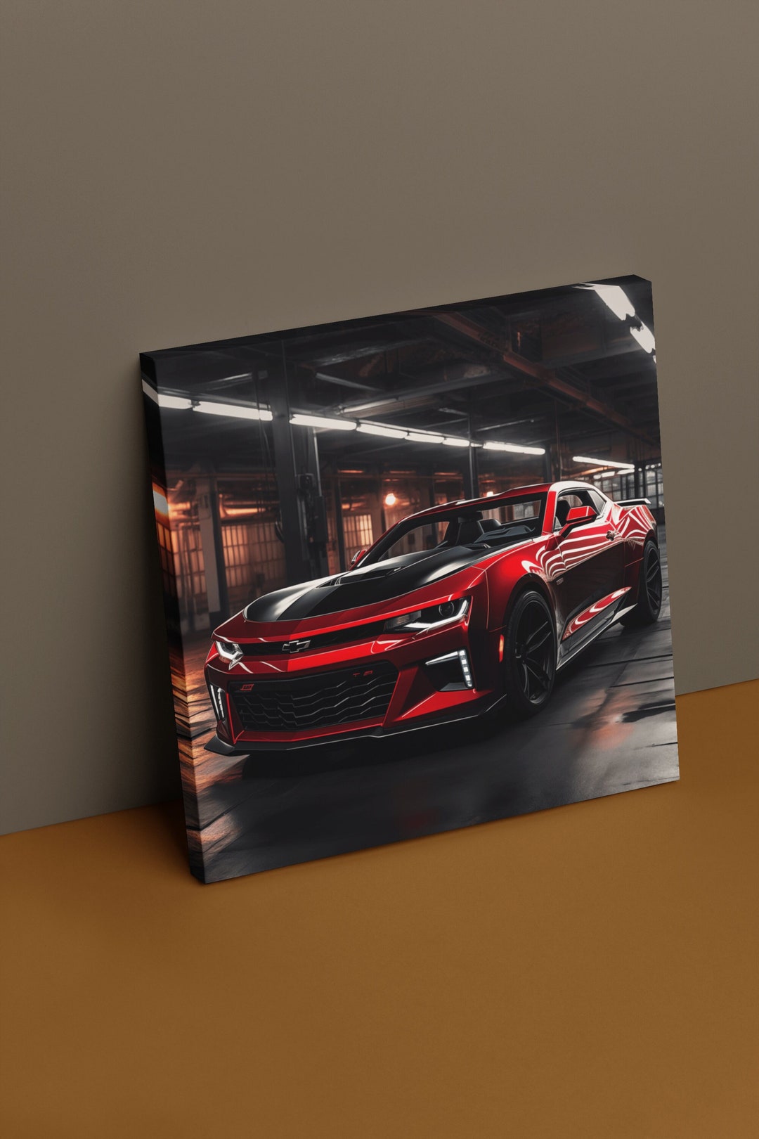 Red Convertible Camaro SS Digital Printable Wall Art 6 X 6 (square ...